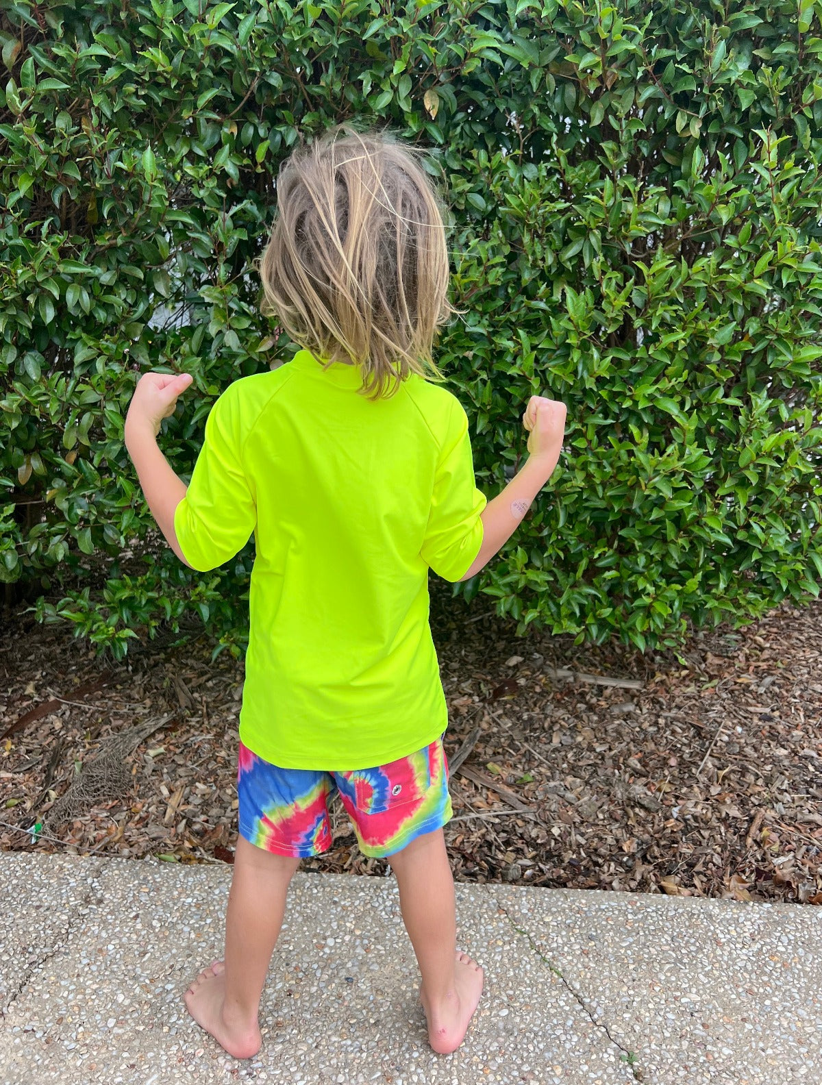 Safety Yellow | Kids Rashie I Back Beach Rd
